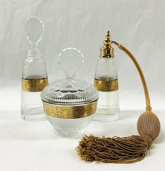 Moser Crystal 3 Piece Vanity Set