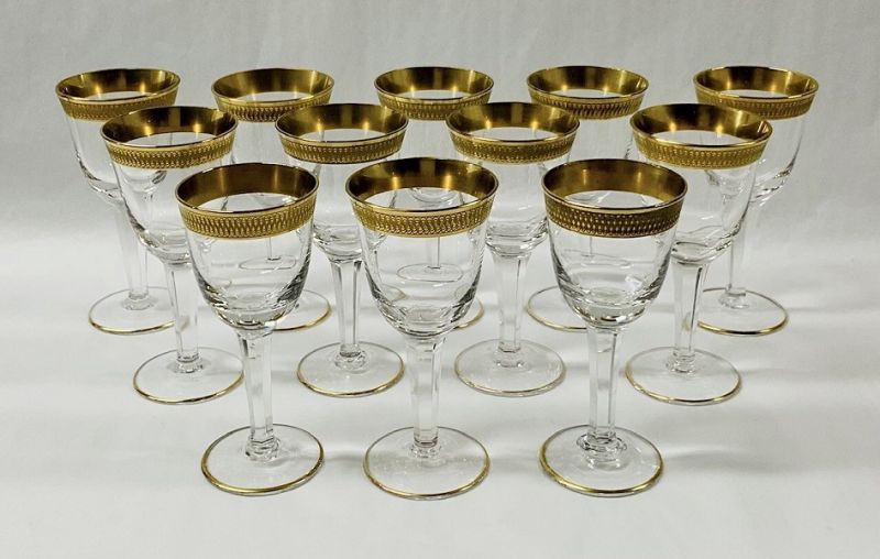 Vintage Acid Etched Gold Rimmed Sherry / Port Glasses | Cynthia Findlay ...