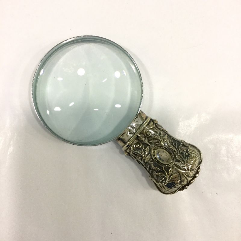 Antique Silver Plate Handled Magnifying Glass