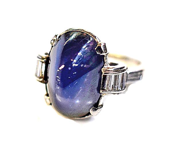 Art Deco Star Sapphire and Diamond Ring | Cynthia Findlay Fine ...
