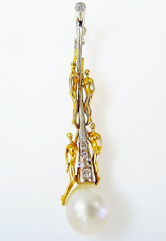 Modern Baroque Pearl Diamond Enhancer Pendant-74208