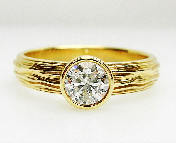 Modern Diamond Solitaire Engagement Ring