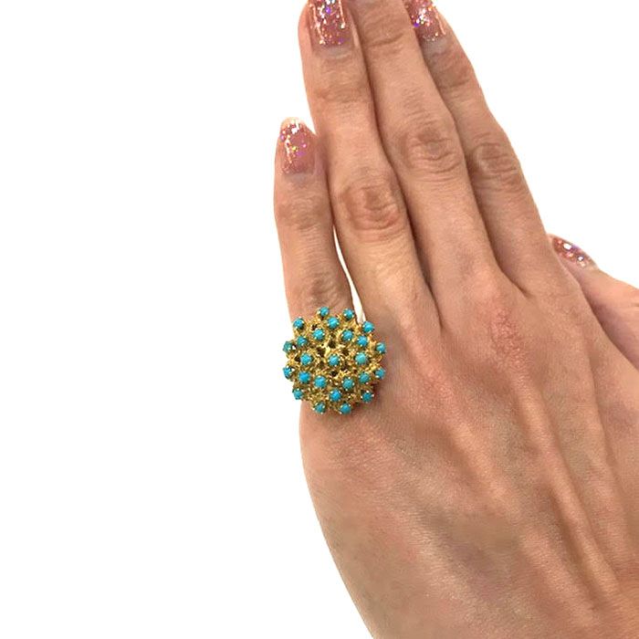 Turquoise Cluster Ring