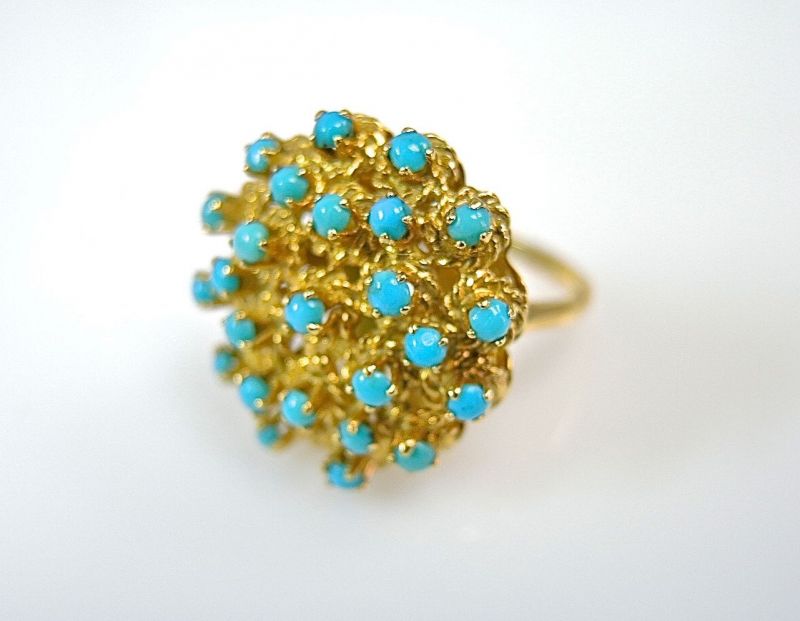 Turquoise Cluster Ring