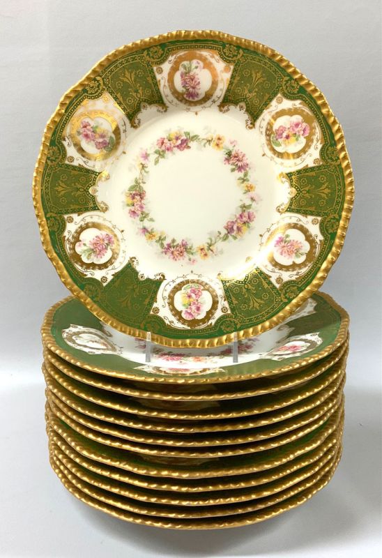 Victorian Limoges Luncheon Plates, Made In France circa 1895-1900 ...