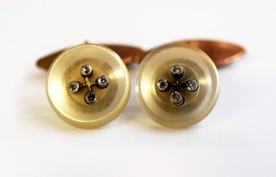 Vintage Diamond and Plastic Cufflinks