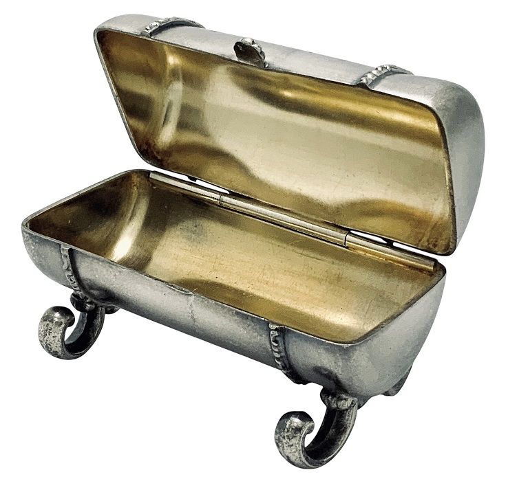 Victorian Silver Plate Barrel Shaped Stamp Box | Cynthia Findlay Fine ...