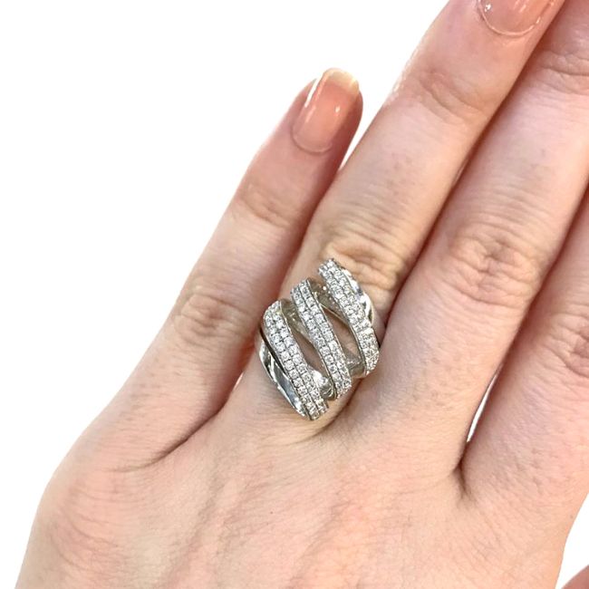 Vintage .71ct Diamond Ribbon Motif 18kt Ring | Cynthia Findlay Fine ...