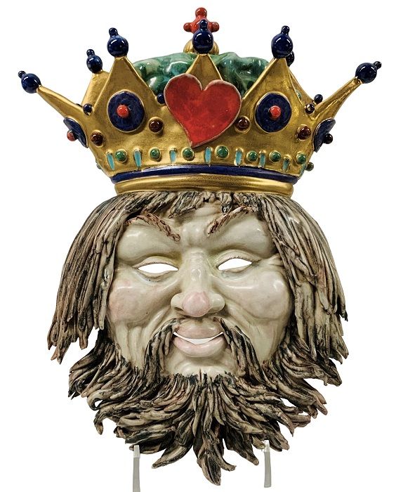 King of Hearts Ceramic Mask, Giovanni Danti Florence Italy | Cynthia ...