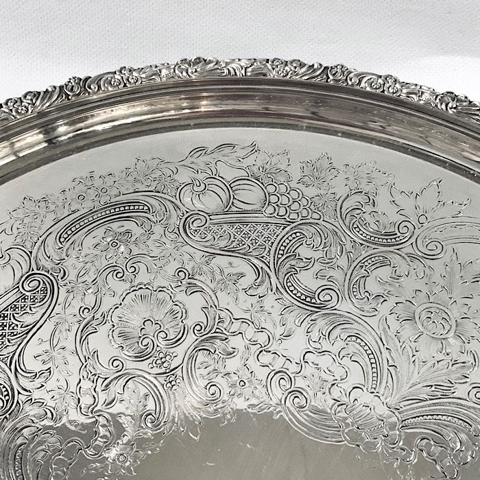 Sheffield Reproduction Silver Plate Salver | Cynthia Findlay Fine ...