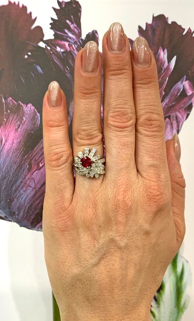 Vintage Ruby and Diamond Cluster Ring | Cynthia Findlay Fine Jewellery ...