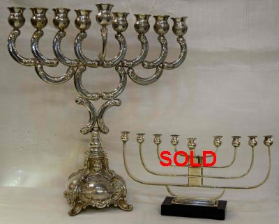 Sterling Silver Menorahs