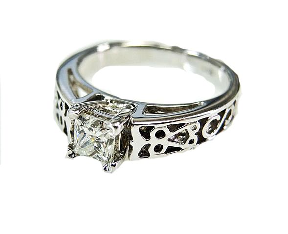 Modern Diamond Solitaire Engagement Ring