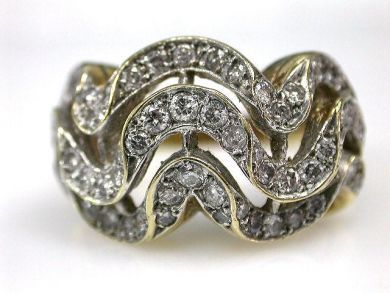 Diamond Wave Ring
