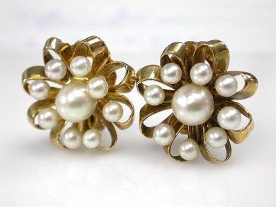 Pearl Cluster Earrings
