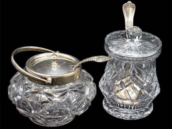 Cut Crystal and Pressed Glass Jam Pots | Cynthia Findlay Fine Jewellery ...