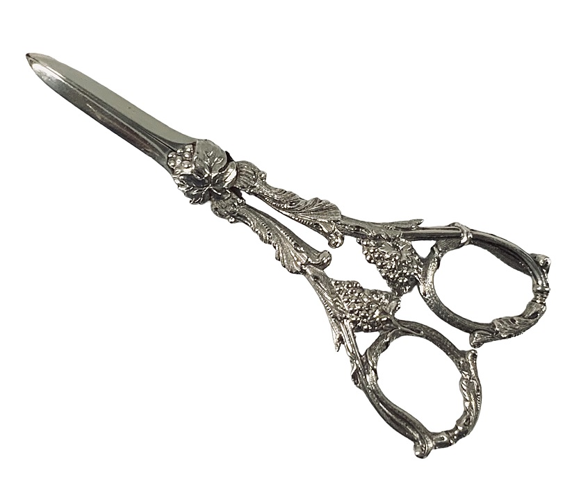 Edwardian Sterling Silver Grape Scissors Dated 1903