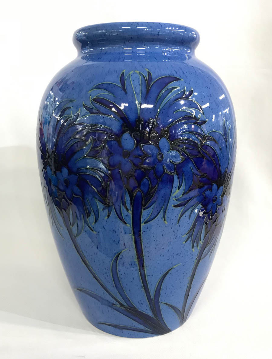 English Art Deco Cornflower Blue Moorcroft Vase | Cynthia Findlay Fine ...