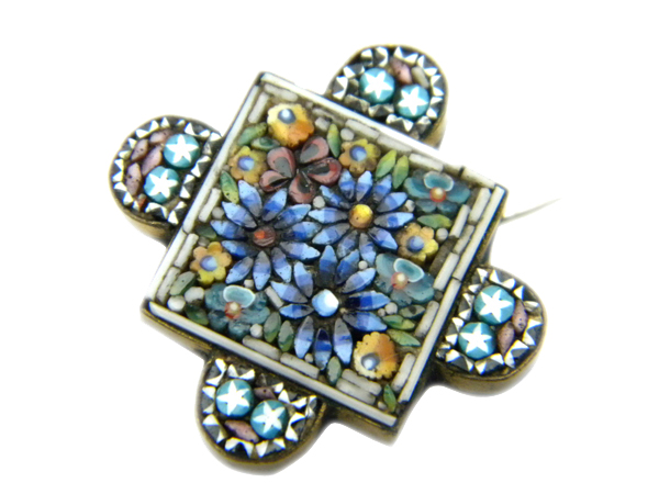Floral Micro Mosaic Pin