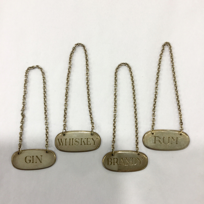 Sterling Silver Victorian Liquor Tags