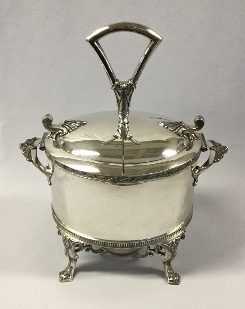 Victorian Silver Plate Egg Caddy