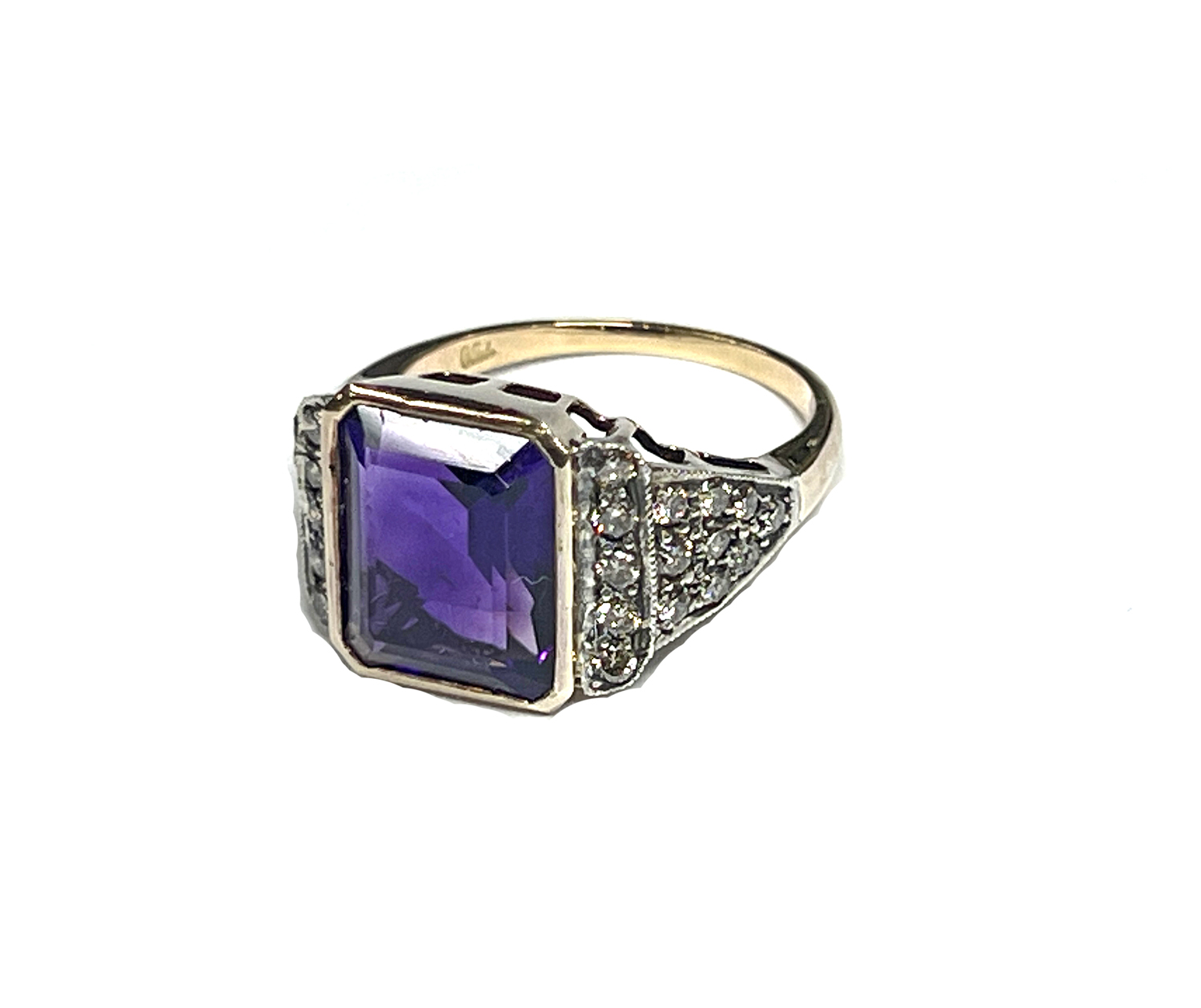 Art Deco Style Amethyst and Diamond Ring | Cynthia Findlay Fine ...