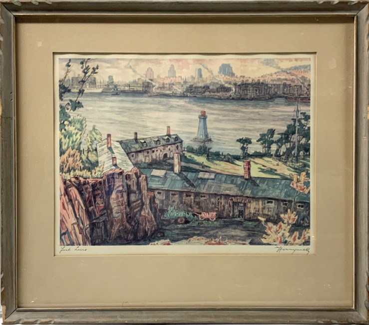 Nicholas Hornyansky Coloured Print of Fort Levis | Cynthia Findlay Fine ...