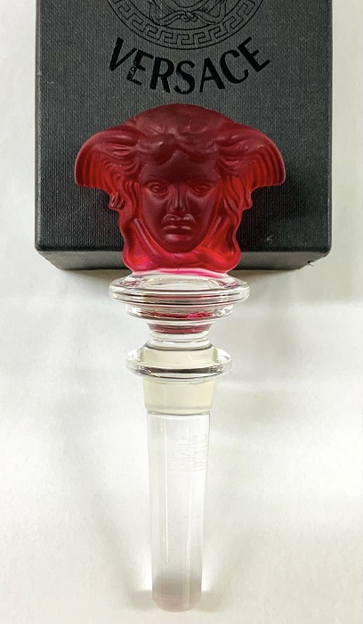 Vintage Rosenthal Crystal Versace “Medusa Lumiere” Bottle Stopper