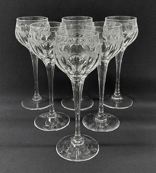 Vintage Peill & Putzler Crystal Hock Wine Glasses | Cynthia Findlay ...